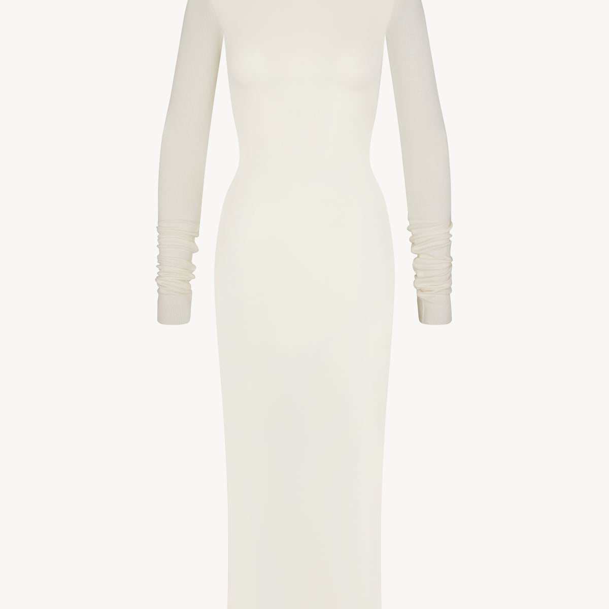 Long Sleeve Turtleneck Maxi Dress Cream Éterne