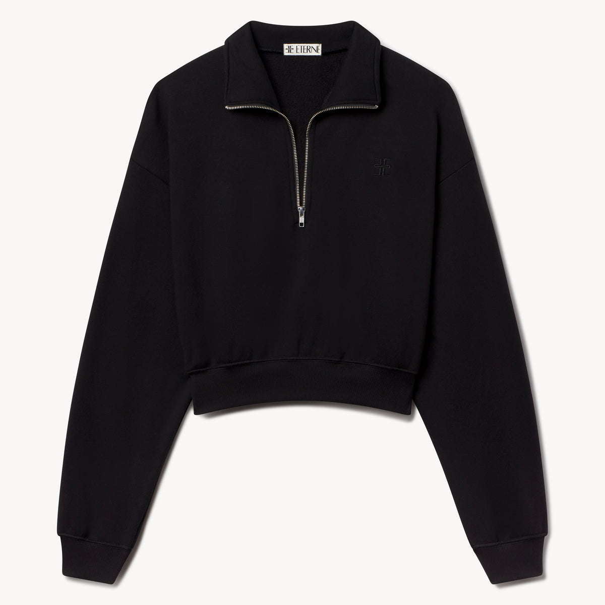 CROPPED HALF-ZIP SWEATSHIRT – ÉTERNE