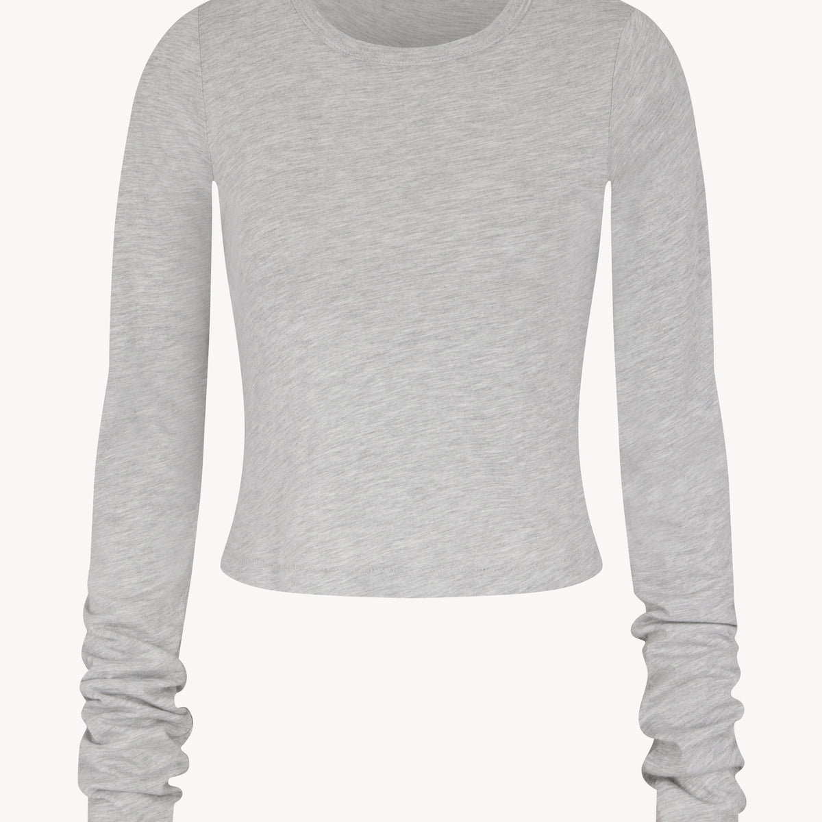 Long Sleeve Baby Tee | Cotton Modal | Heather Grey