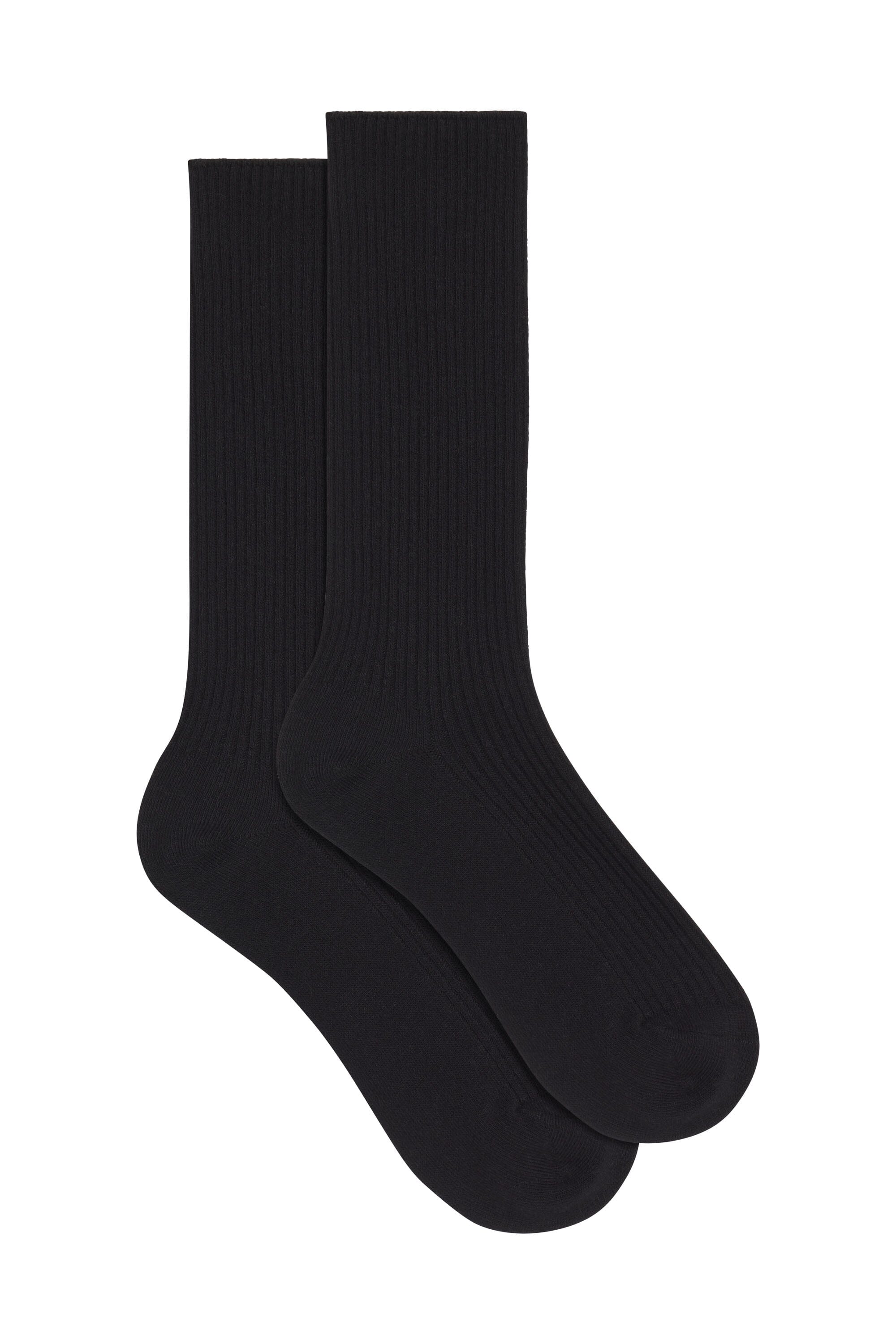 CLASSIC RIBBED SOCK BLACK | ÉTERNE