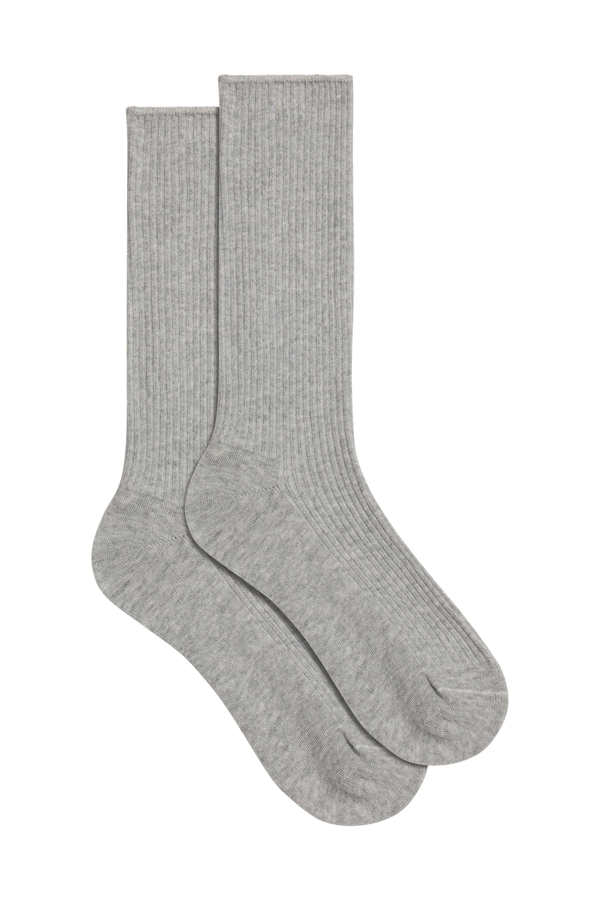 CLASSIC RIBBED SOCK HEATHER GREY | ÉTERNE