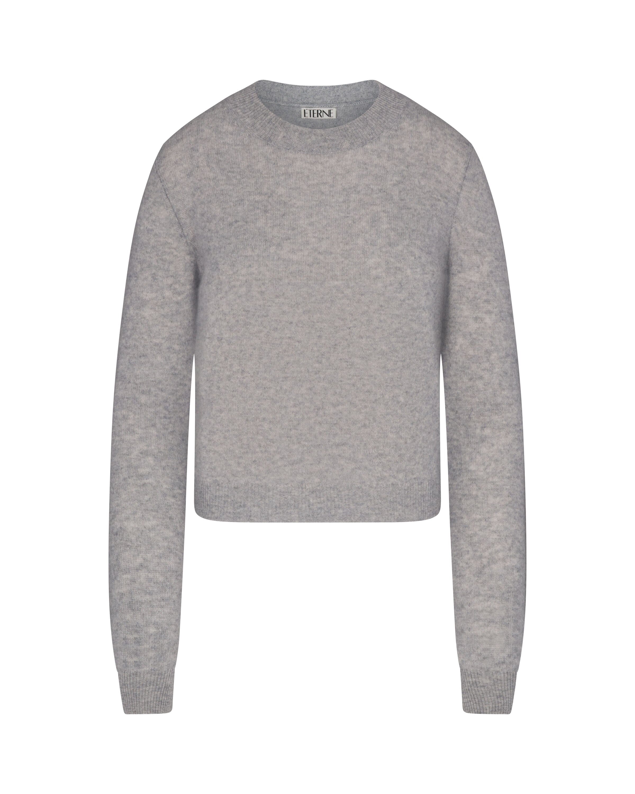 Francis Cashmere Sweater Heather Grey | ÉTERNE