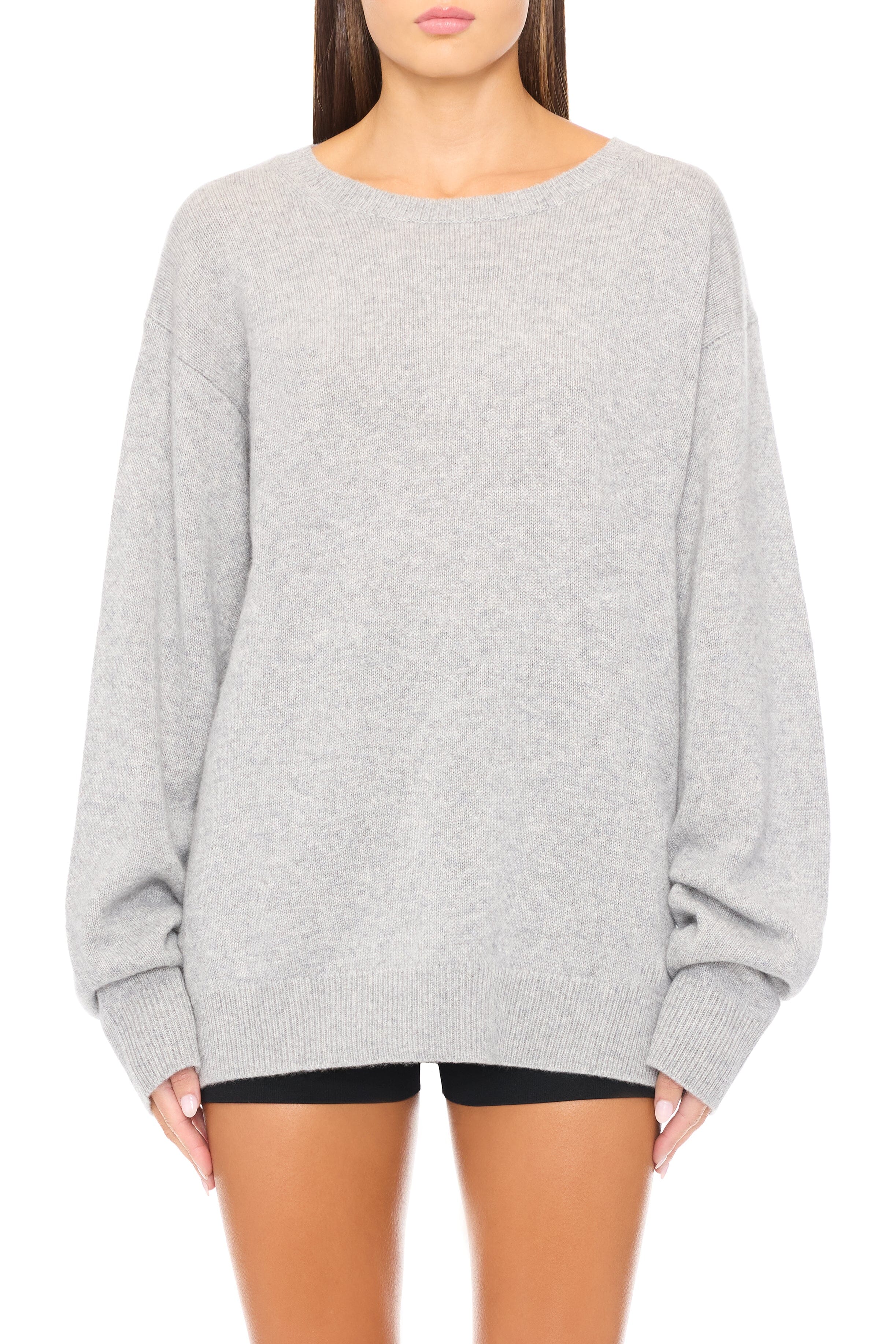 James Cashmere Sweater Heather Grey | ÉTERNE