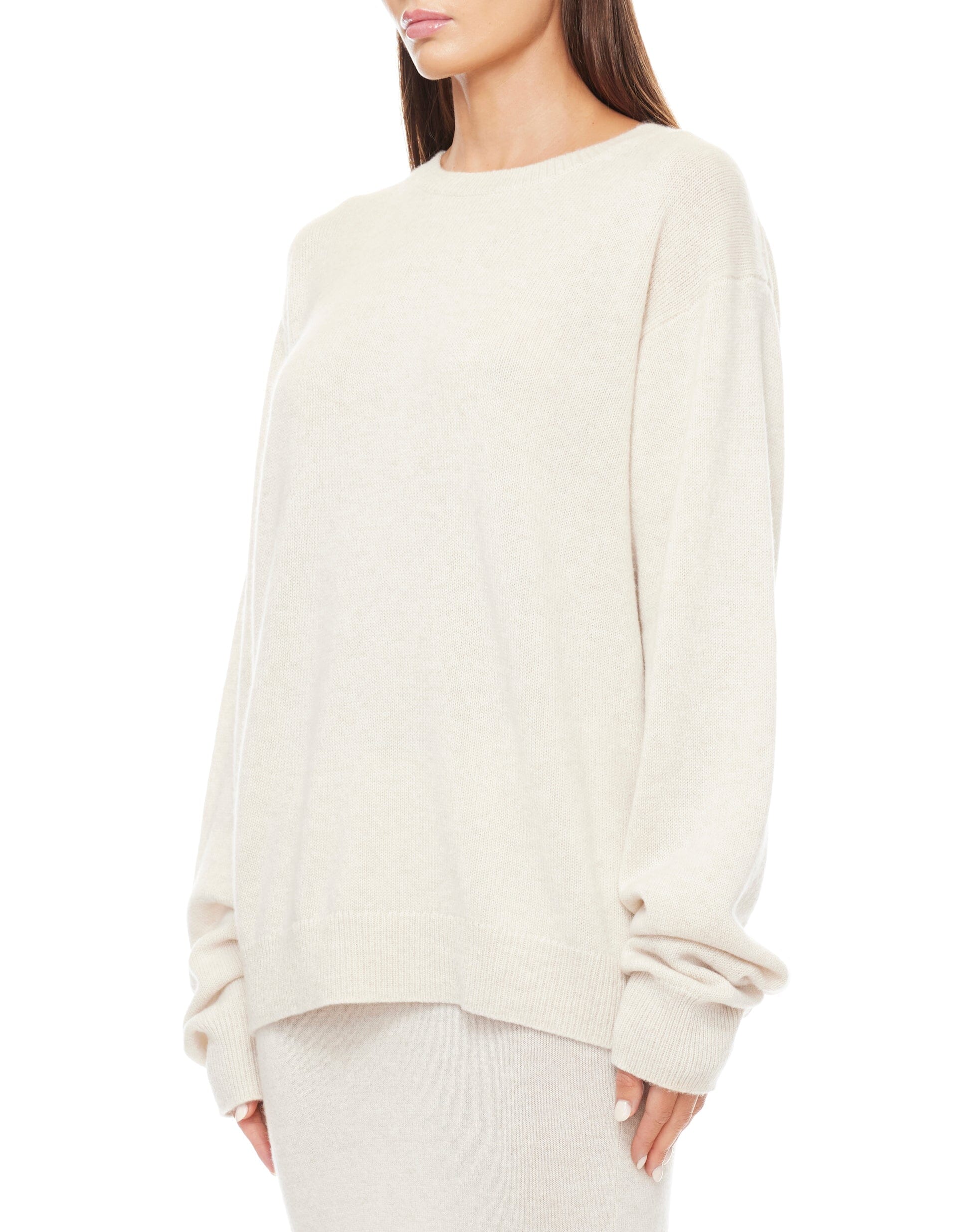 James Cashmere Sweater Oatmeal | ÉTERNE