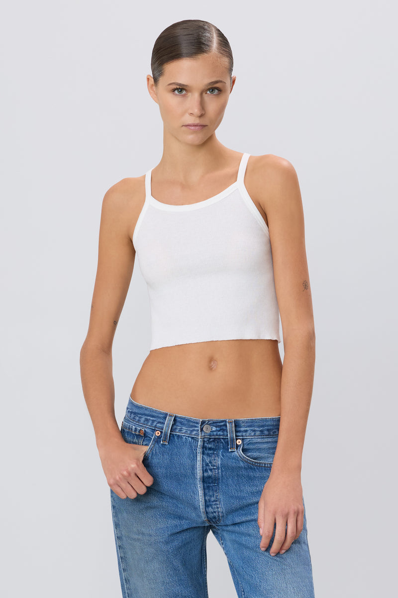 The Cropped Rib Tank by ÉTERNE
